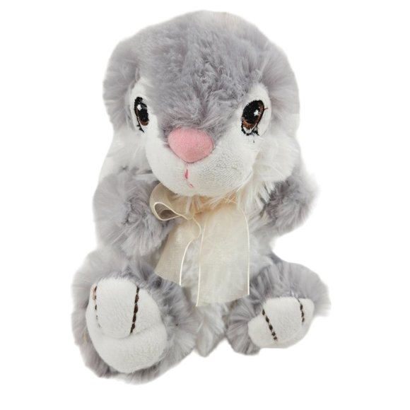 Dan Dee | Toys | Vintage Dan Dee Bunny Rabbit Gray Fuzzy Soft Stuffed ...